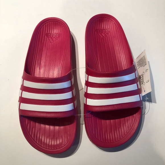 adidas | Shoes | Adidas Pink Duramo Slides Slip On Sandals Nwob | Poshmark
